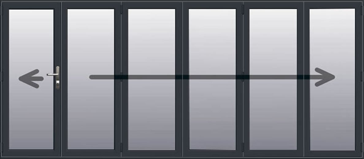 6 Pane - Aluminium Bifold Door | Aluminium Bi-folding Doors